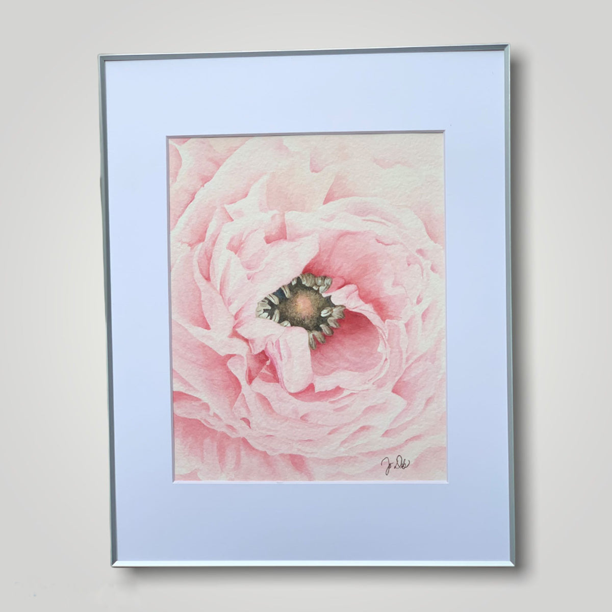 Emma Jane, watercolor,art print, peony, pink, floral – Creating Jo Deb